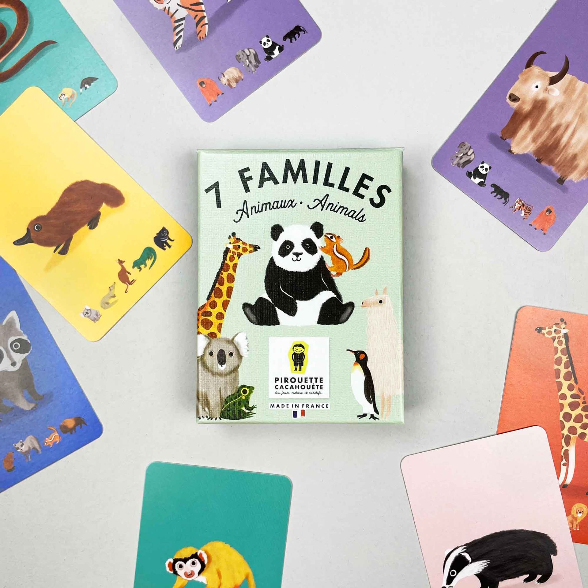 Jeu de cartes : 7 familles animaux • Boutique APF France handicap
